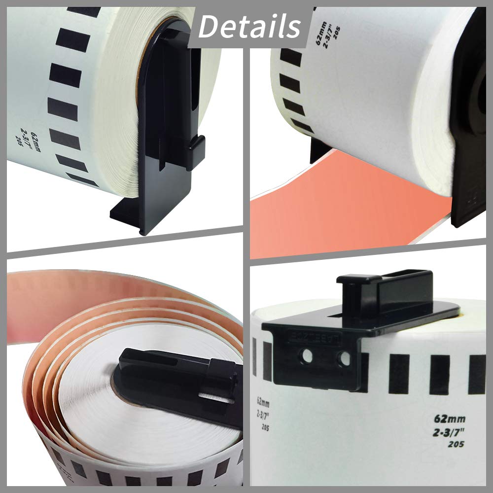 2-3/7 x 100 with Non-refillable Cartridge for QL-500 QL-700 Printer ...