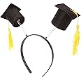 Amazon.com: Black Graduation Cap with Gold Tassels Party Headband ...