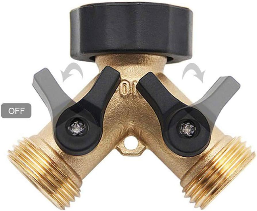 Tech-l Brass garden hose Y connector Y valve Garden hose connector ...