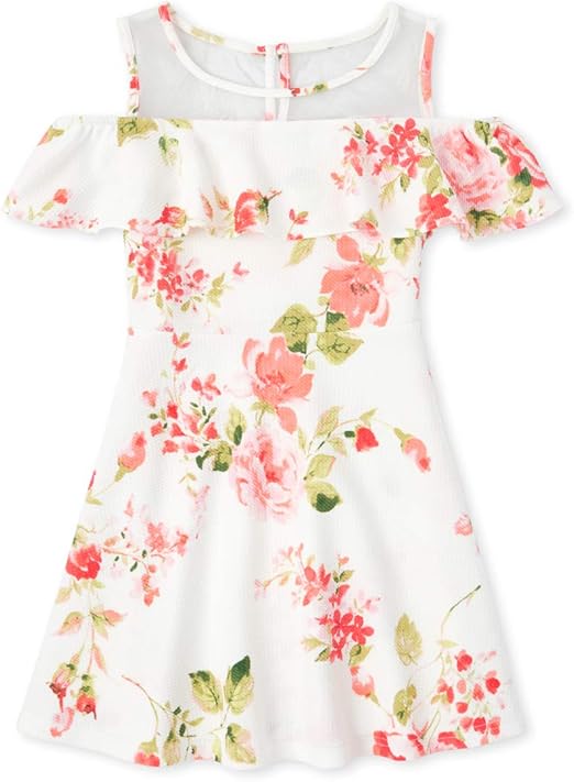 Amazon.com: The Children's Place Girls' Floral Stretch Jacquard Cold ...