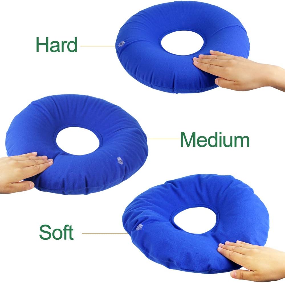 LYTIVAGEN 2 Pcs Donut Cushion Large Inflatable Ring Cushion with 2 ...