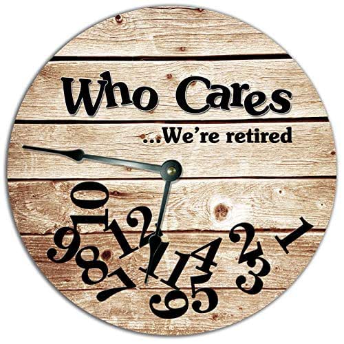 Amazon.com: Rustic Farmhouse Home Decor Silent Clock 15.5" WHO CARES WE ...