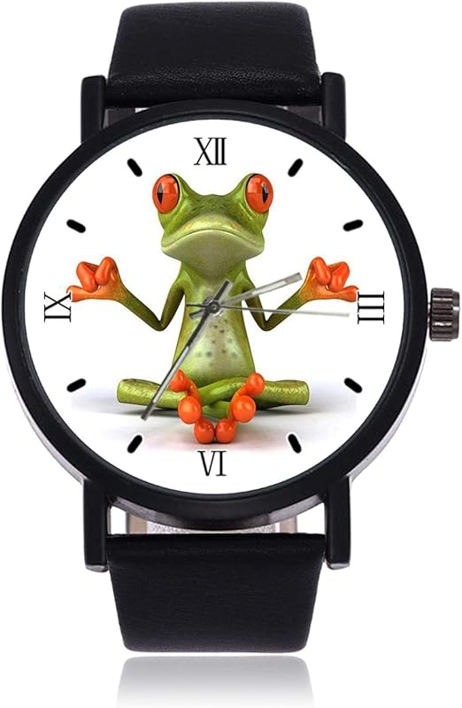 Frog Design Custom Fashion Analog Quartz Wrist Watch,Black Steel ...