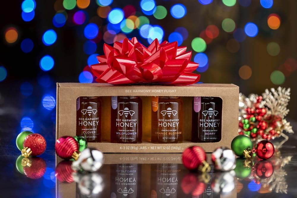 Mua Bee Harmony Classic Honey Flight, Mini Honey Gift Set, 4 Jars, 3 OZ ...