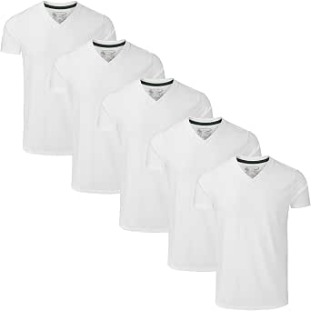 Amazon.com: Charles Wilson Men's 5 Pack Slim Fit Plain Midweight V-Neck ...