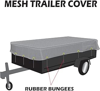 XTARPS - 6x10 Utility Trailer mesh Cover with 10 pcs of 9" Rubber ...