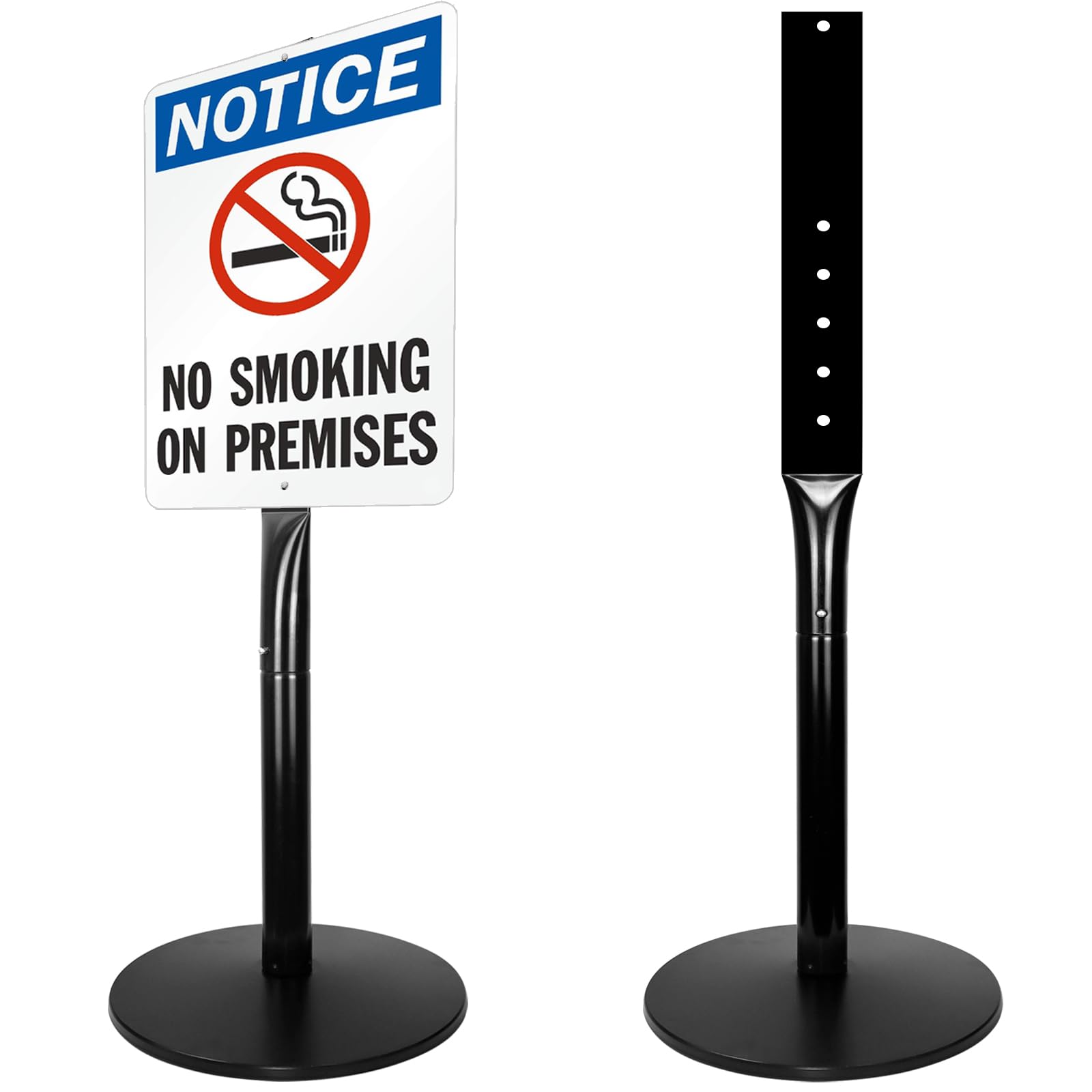 STANDNEE Parking Sign Post Heavy Duty 49" Sign Base Cast Iron Sign ...