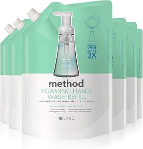 Method Foaming Hand Soap, Refill, Coconut Water, 28 Ounce, 6 Pack ...