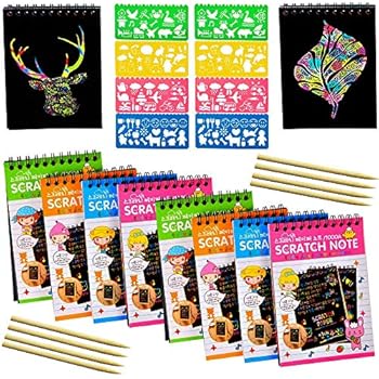 Amazon.com: 16 Pack Scratch Note Pads with 4 Different Colors Random ...