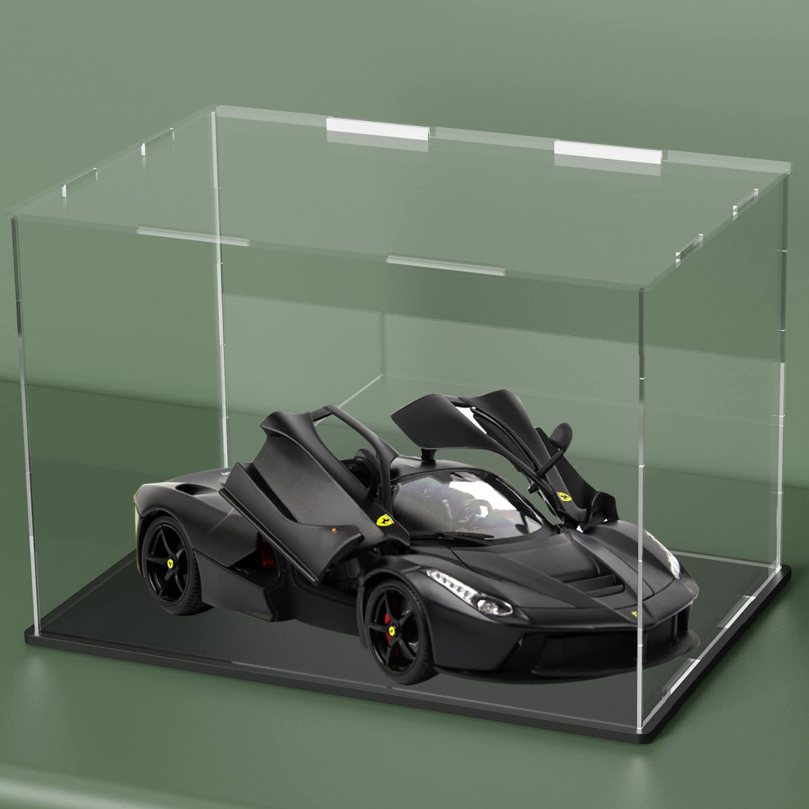 HEMYLU Acrylic Display Case with Lid, Rectangle Clean Acrylic Box with ...