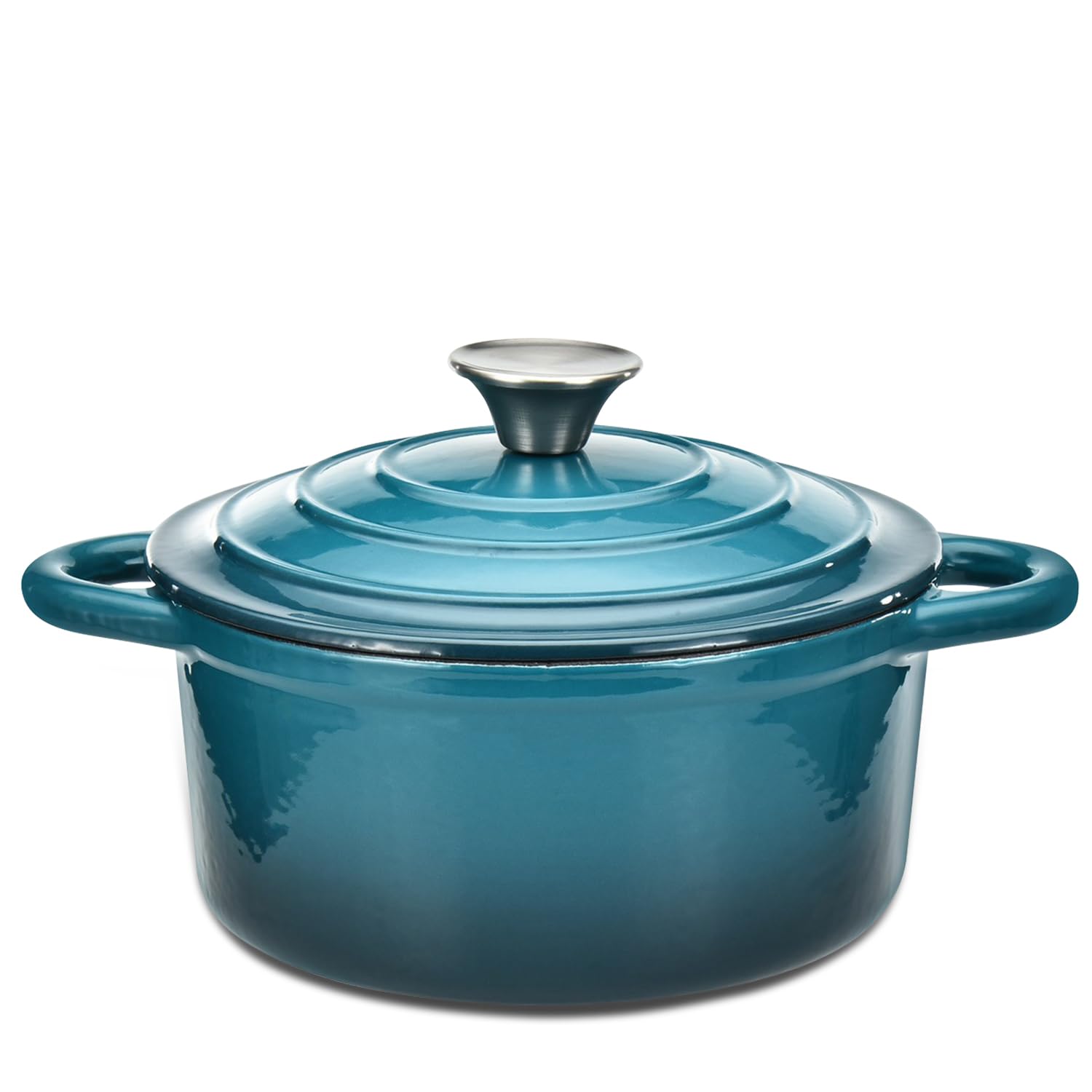 Hamilton Beach Enameled Cast Iron Dutch Oven Navy (3-Quart) | Cream ...