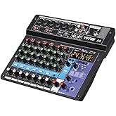 Amazon.com: TEYUN 4 Channel Professional Portable Mixer Sound Mixing ...