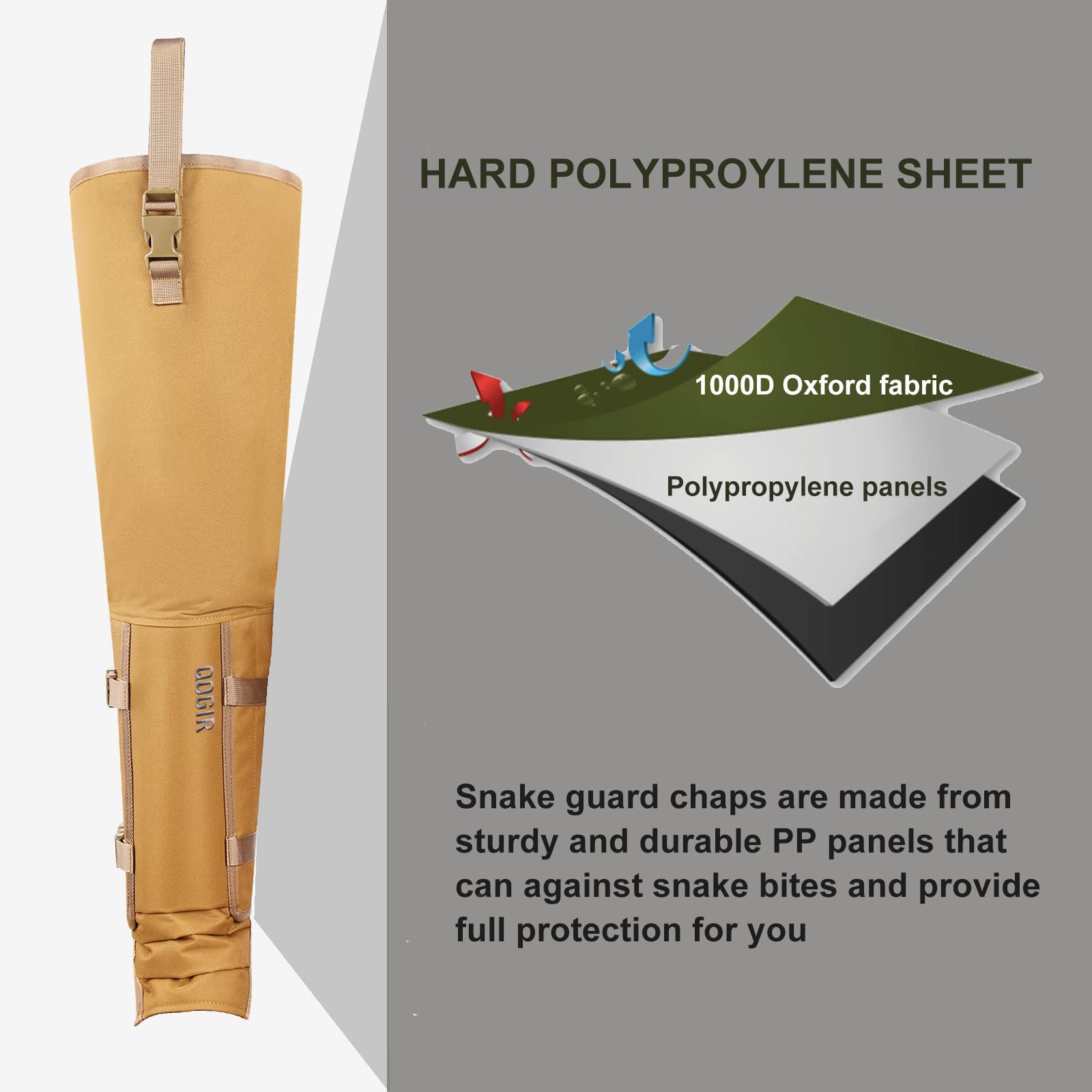 QOGIR Snake Guard Protection Chaps: Snake Bite Protection For Ankle To ...