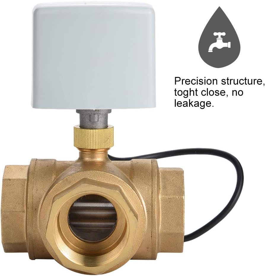 Ball Valve AC 220V T DN40 G1-1/2″ Type Brass Motorized Ball Water ...