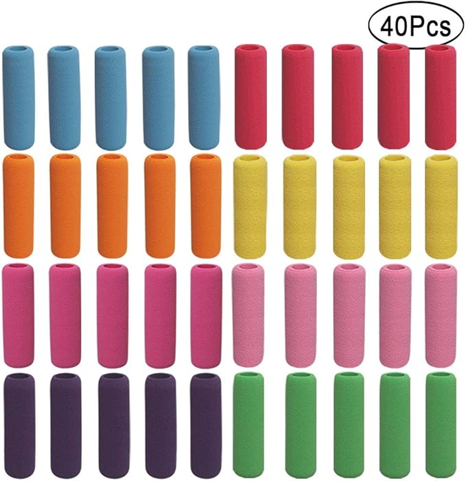 Soft Cushion Pencil Grips 40 Pcs Writing Drawing Aid Pen Holder for ...