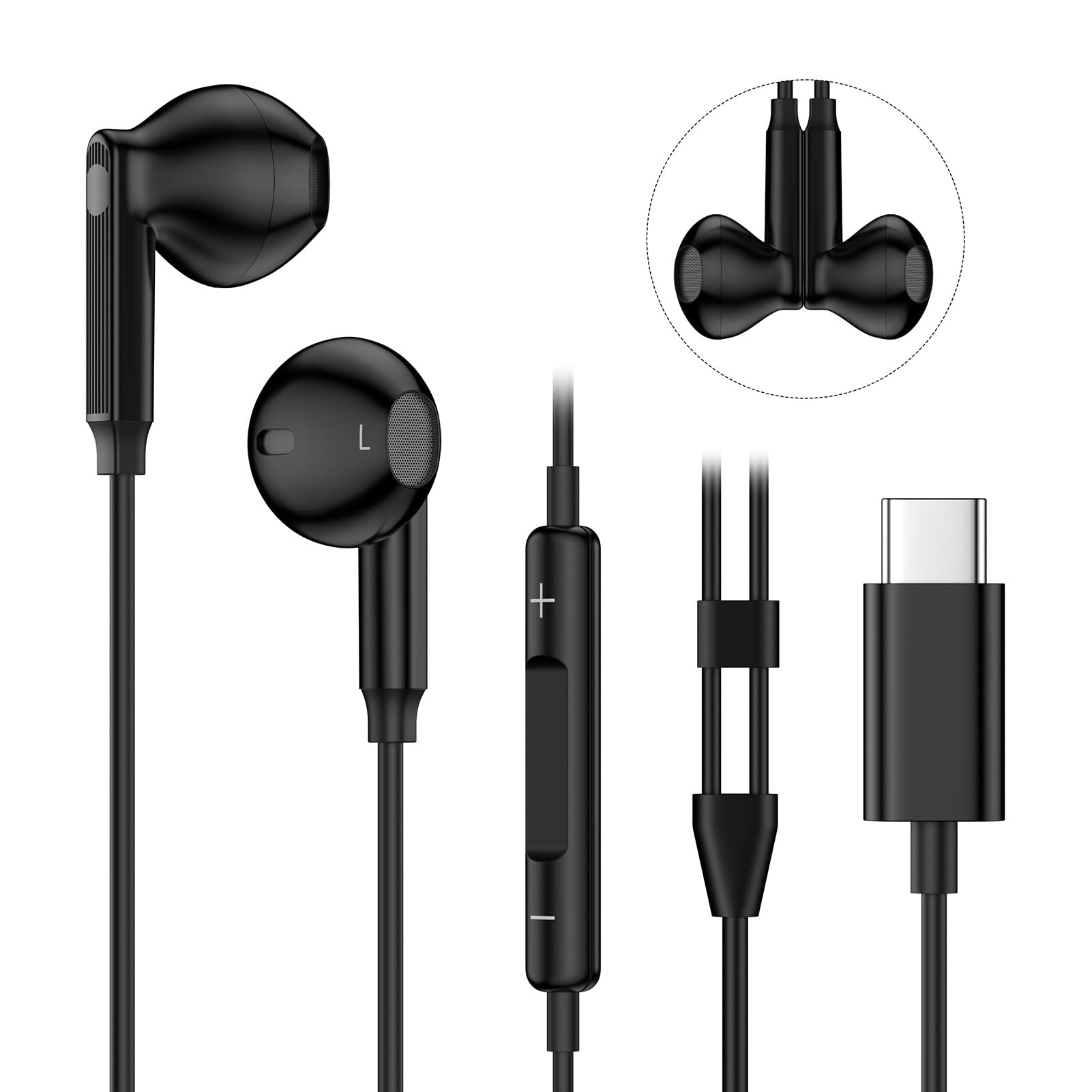 USB C Headphone for Samsung Galaxy S25 Ultra S24 FE S23 S22 S21 S20 A17 ...