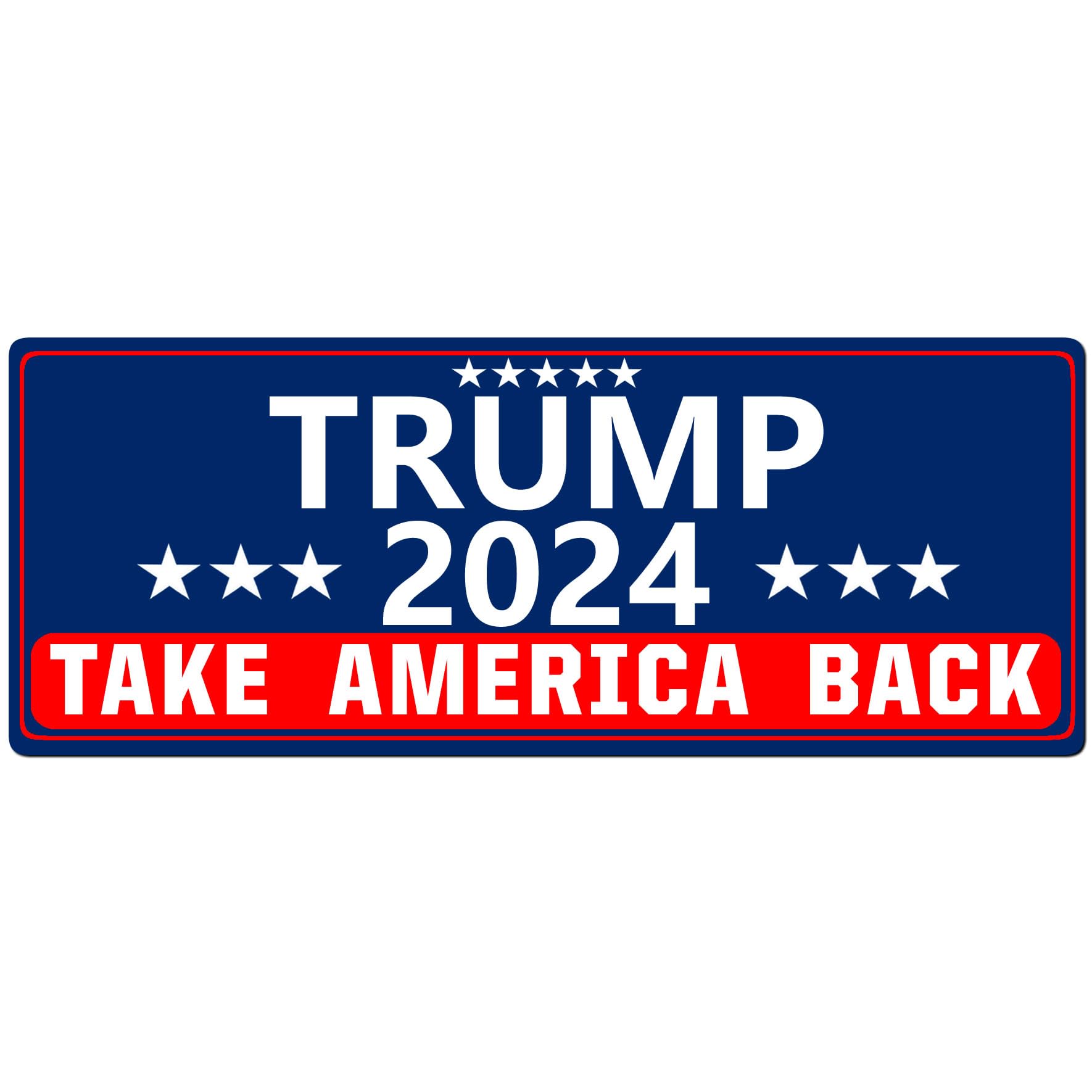 Shmbada Trump 2024 Take America Back Magnetic Bumper Sticker for Cars - Support Trump Vehicle ...