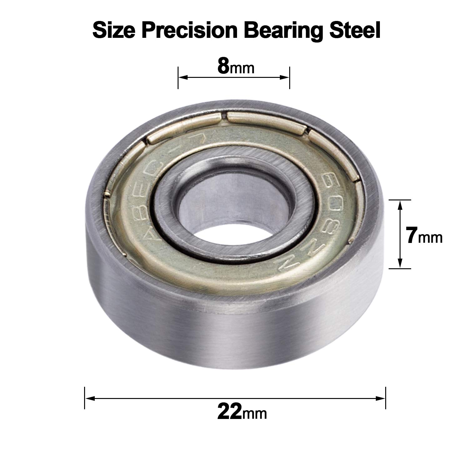 Mua 20 Pack 608 ZZ Ball Bearing, Bearing Steel & Double Iron Sealed Miniature Deep Groove 608 zz ...