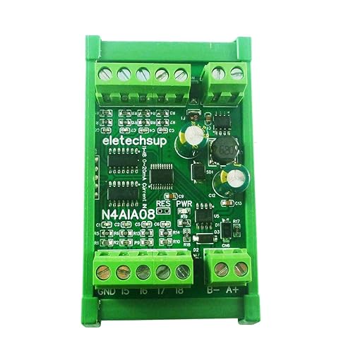 Eletechsup 8CH 4-20MA Current Input RS485 AI Module ADC Collector Board MODBUS RTU PLC IO (1 x ...