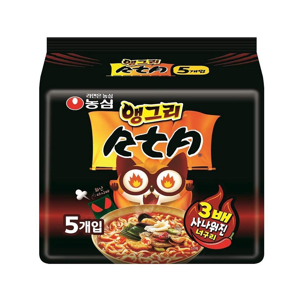 Buy [Nongshim] 3X Spicy Angry Neoguri Noodle Soup (Pack of 5) / RTA ...