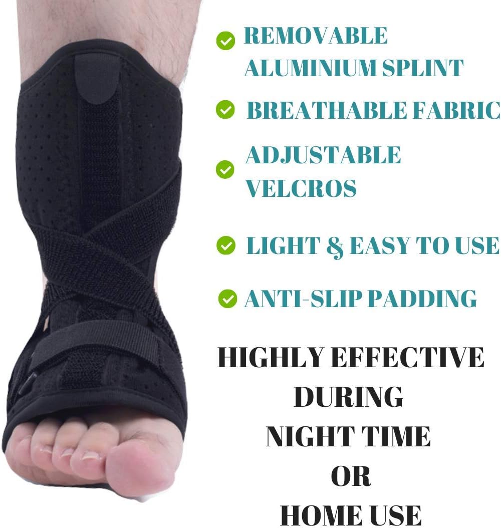 MEDIZED Plantar Fasciitis Posterior Night Splint Foot Drop Ankle ...