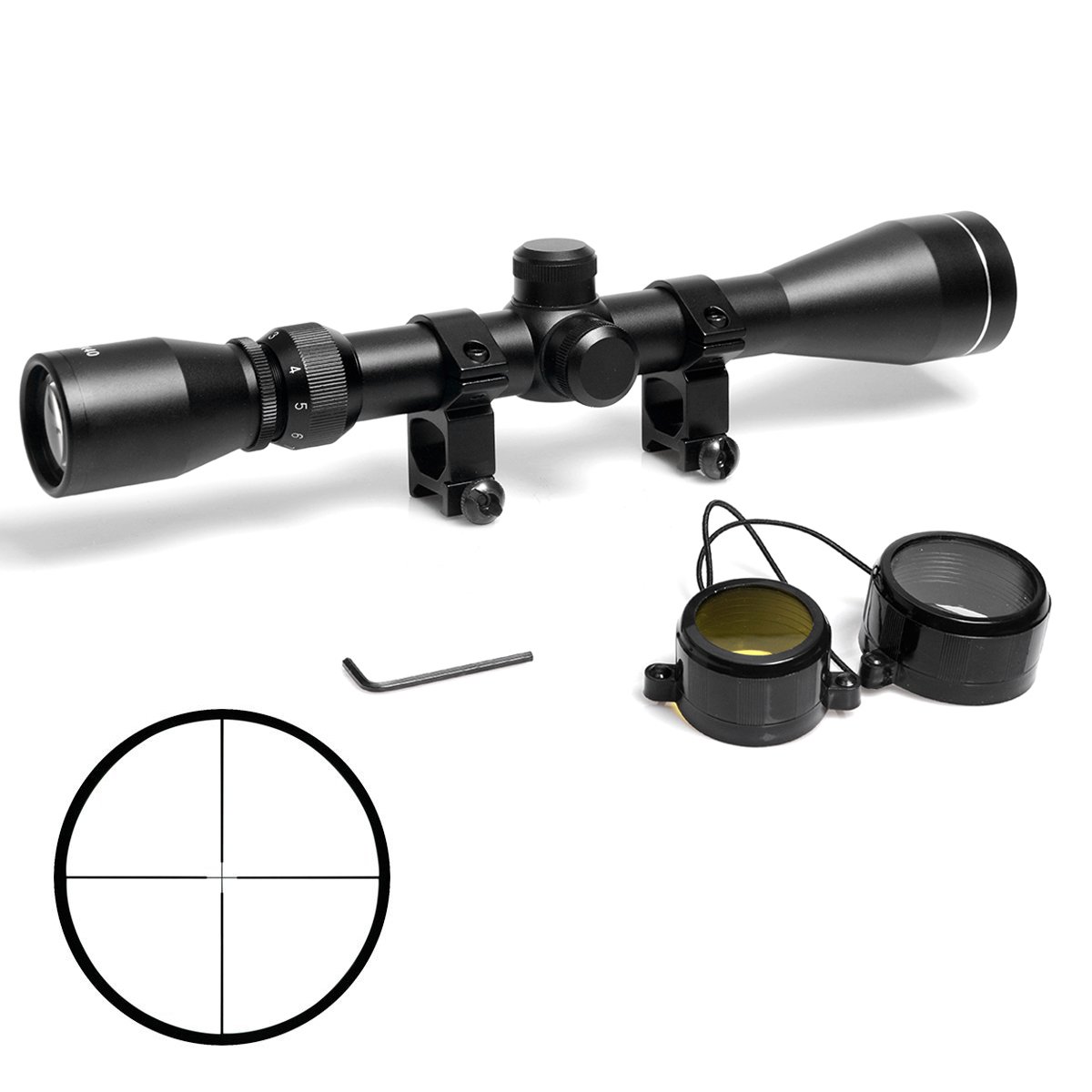 Goetland 3-9x40 Rifle Scope Optics R4 Reticle Crosshair Tactical ...