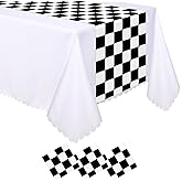 Amazon.com: Preboun 6 Pcs Plastic Checkered Table Runner 14 x 108 Inch ...