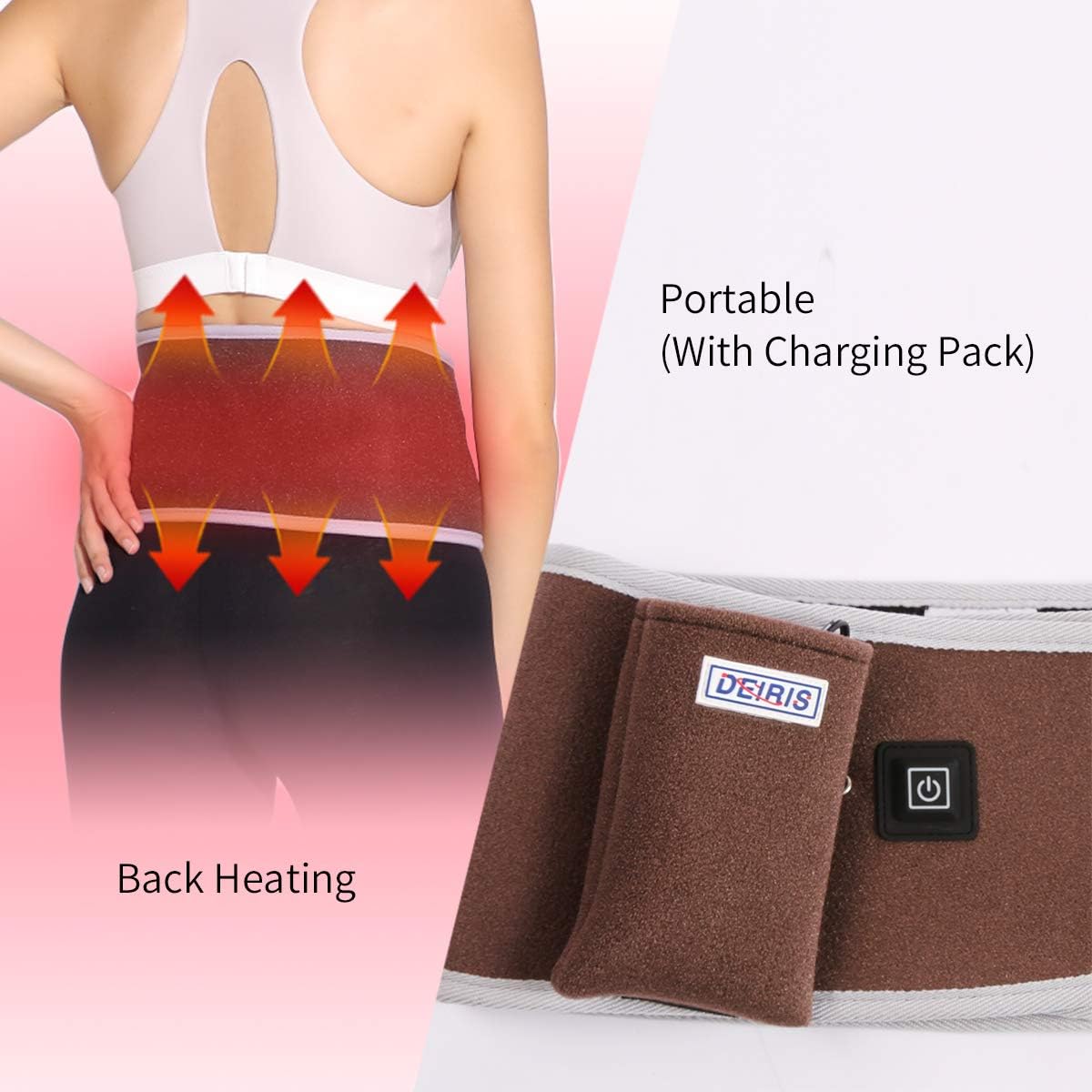 Heating Waist Belt Back Warmer Belt Therapy Heating Pads for Pain ...