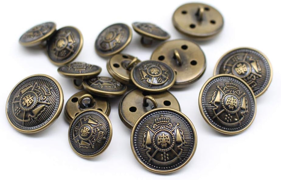 ByaHoGa 14 Pieces Antique Metal Blazer Buttons Set for Blazers, Suits ...