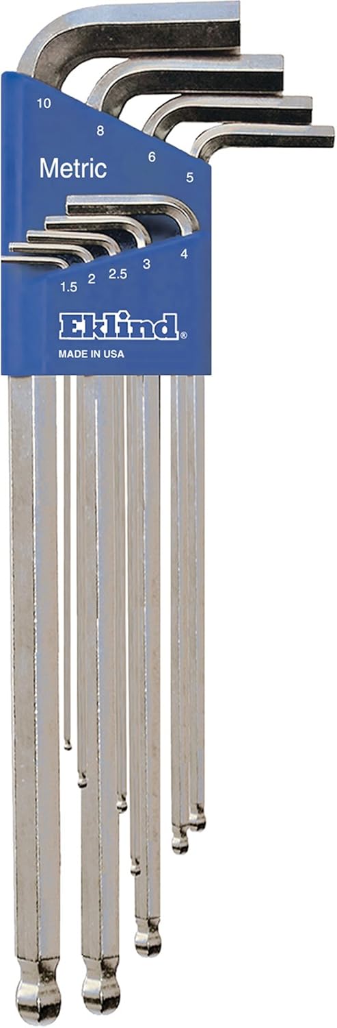 EKLIND 17709 Bright Ball-Hex-L Key Allen Wrench - 9pc Set Metric MM ...