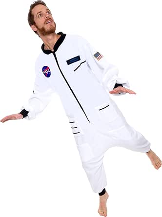 Silver Lilly One Piece Astronaut Pajamas - Adult Space Jumpsuit Cosplay ...