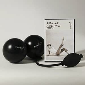 Yamuna Body Rolling Silver Ball (see variations) (Black (set of 2 ...