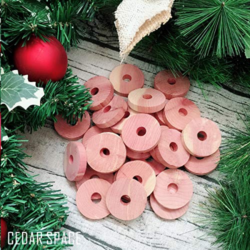 Cedar Rings for Hangers - 100% U.S Red Cedarwooden Blocks (50 - Want It All