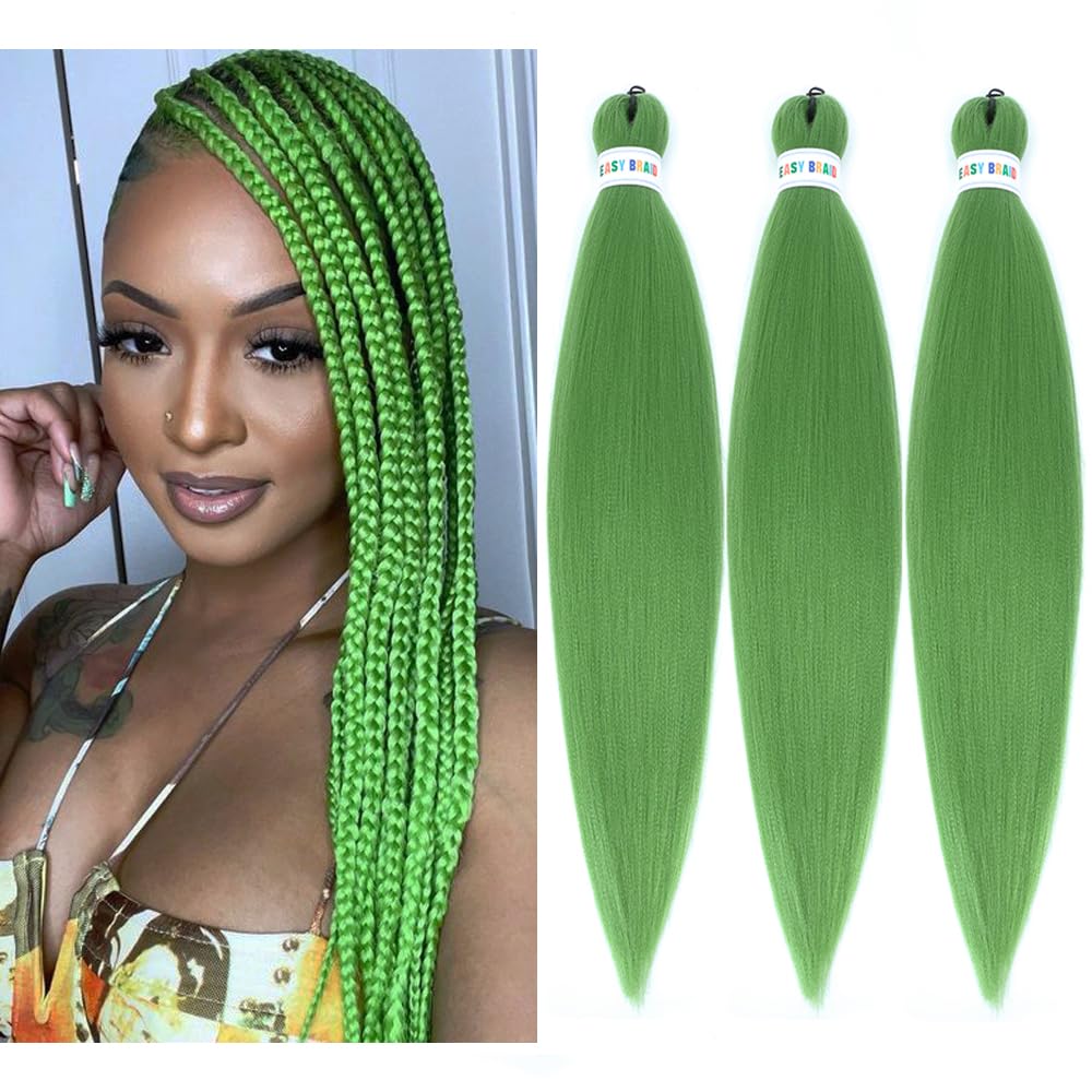 Mua SHCLYING Seaweed Green Braiding Hair Pre Stretched,Top Synthetic ...
