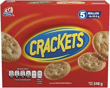 Crackets, Galletas Crackets, 5 rollos, 348 g: Amazon.com.mx