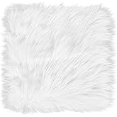 Amazon.com: WLLHYF 10 Inches Mini Square Faux Fur Rug， Small Fluffy ...