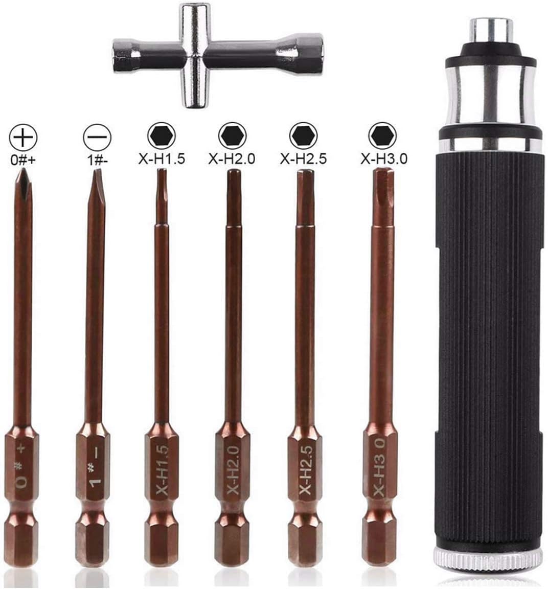 Makerfire RC Tools Kit Screwdrivers Repair Set 7 in 1 Hex Driver Hand ...