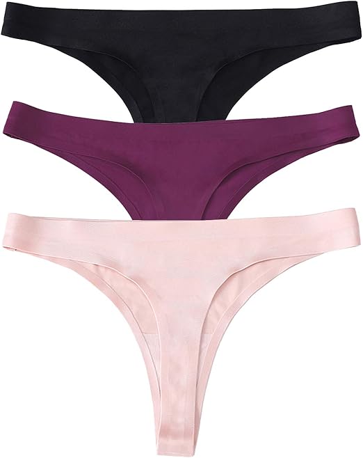 iLoveSIA Plus Size Thongs Sexy Underwear Seamless Panties for Women 3 ...