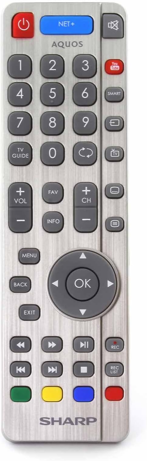 Remote Control for Sharp Aquos NET+ RF Ultra HD 4K: Amazon.co.uk ...