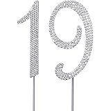 Amazon.com: Hatcher lee Bling Crystal 19 Birthday Cake Topper - Best ...