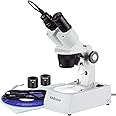 Amazon.com: AmScope SE305R-AZ-E2 Digital Forward-Mounted Binocular Stereo Microscope, WF10x and ...