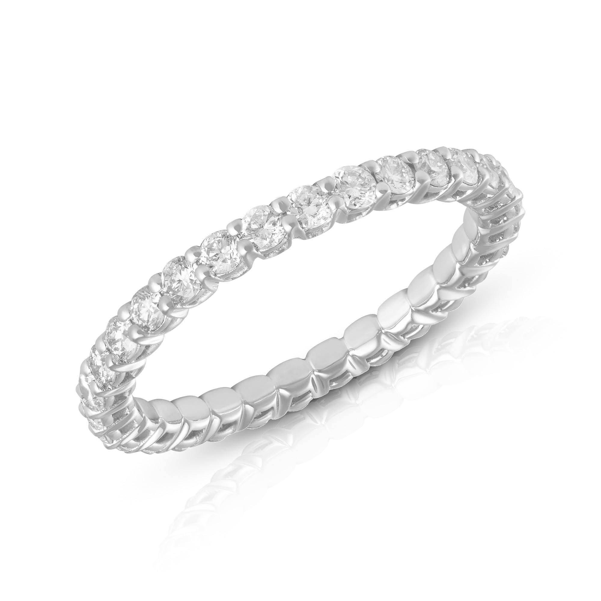 Amazon Essentials IGI Certified 1 Carat Lab Grown Diamond Eternity Band ...