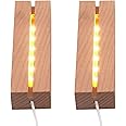 Amazon.com: Lyshujli 2Pcs 6" Wooden LED Light Display Stand Base ...