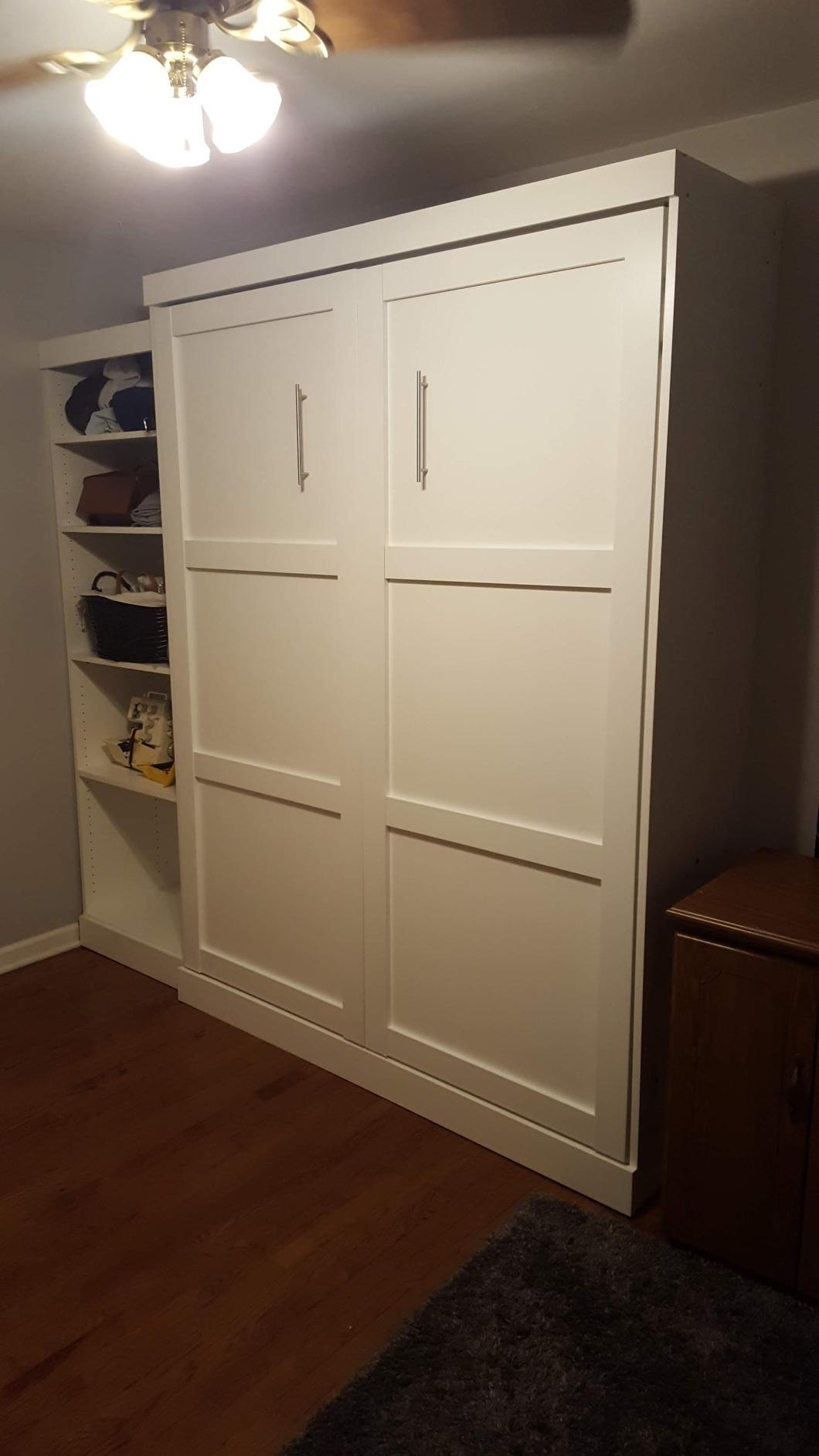 $56/mo - Finance Bestar Pur Full Size Murphy Bed with Shelving Unit ...