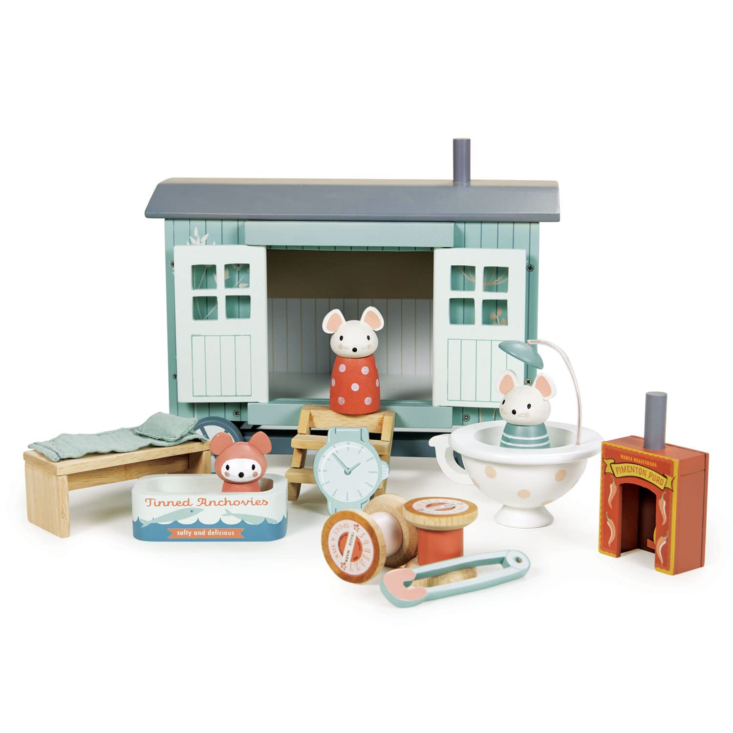 Tender Leaf Toys - Secret Meadow Shepherd’s Hut - Portable Furnished ...