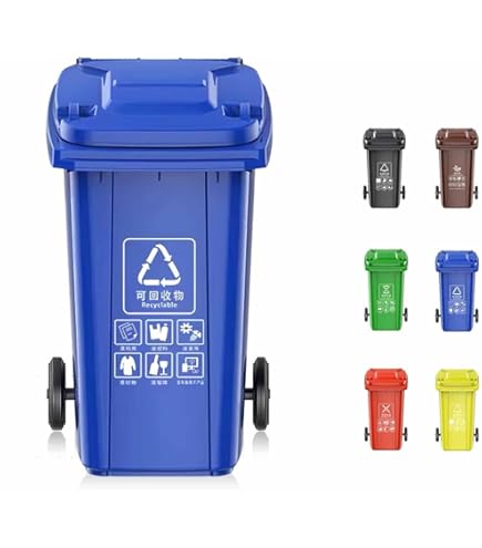 Outdoor Garbage Can With Lid Small Garbage Cans With Wheels At Spencer ...