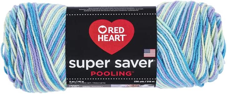 Amazon.com: RED HEART E300P.8532 Super Saver Yarn, Pooling - Stillwater