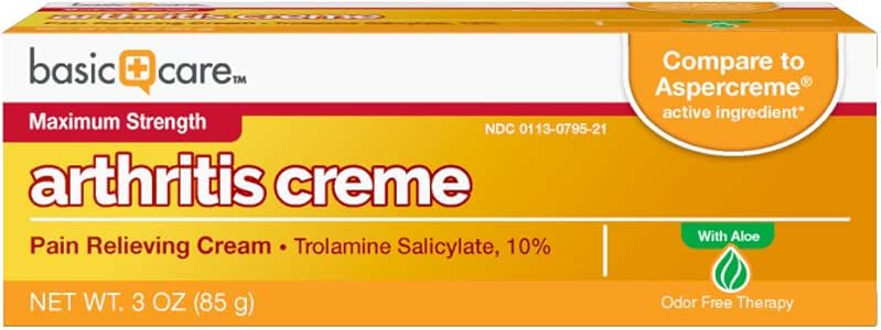 Amazon.com: Basic Care Arthricream, Trolamine Salicylate 10%, Analgesic ...