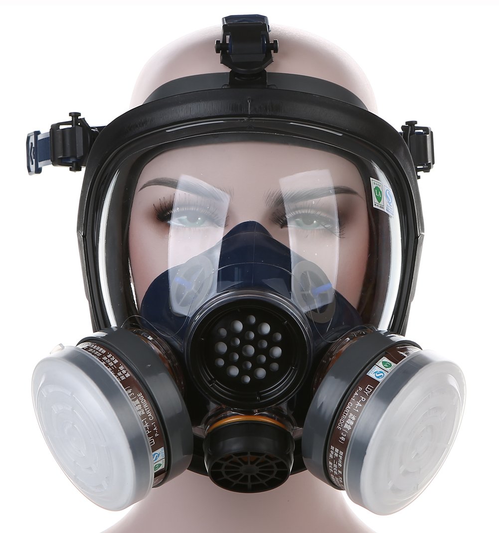 Organic Vapor Respirator full face gas mask with Double Activated ...