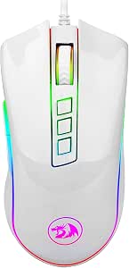 Mouse Gamer Redragon Cobra Lunar White Chroma RGB Sensor Pixart PMW3325 ...